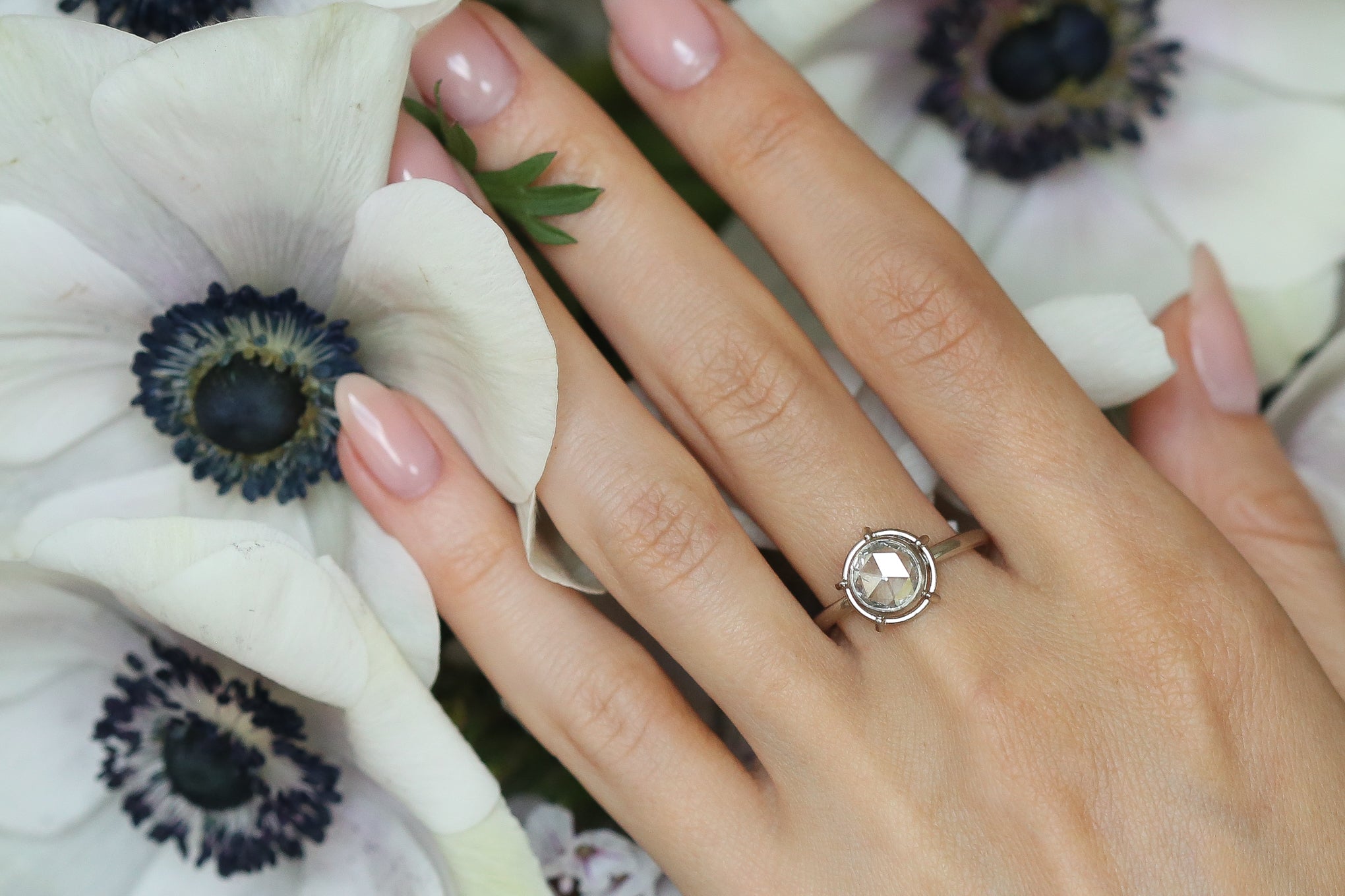 Rose Cut Diamond Solitaire – Tura Sugden