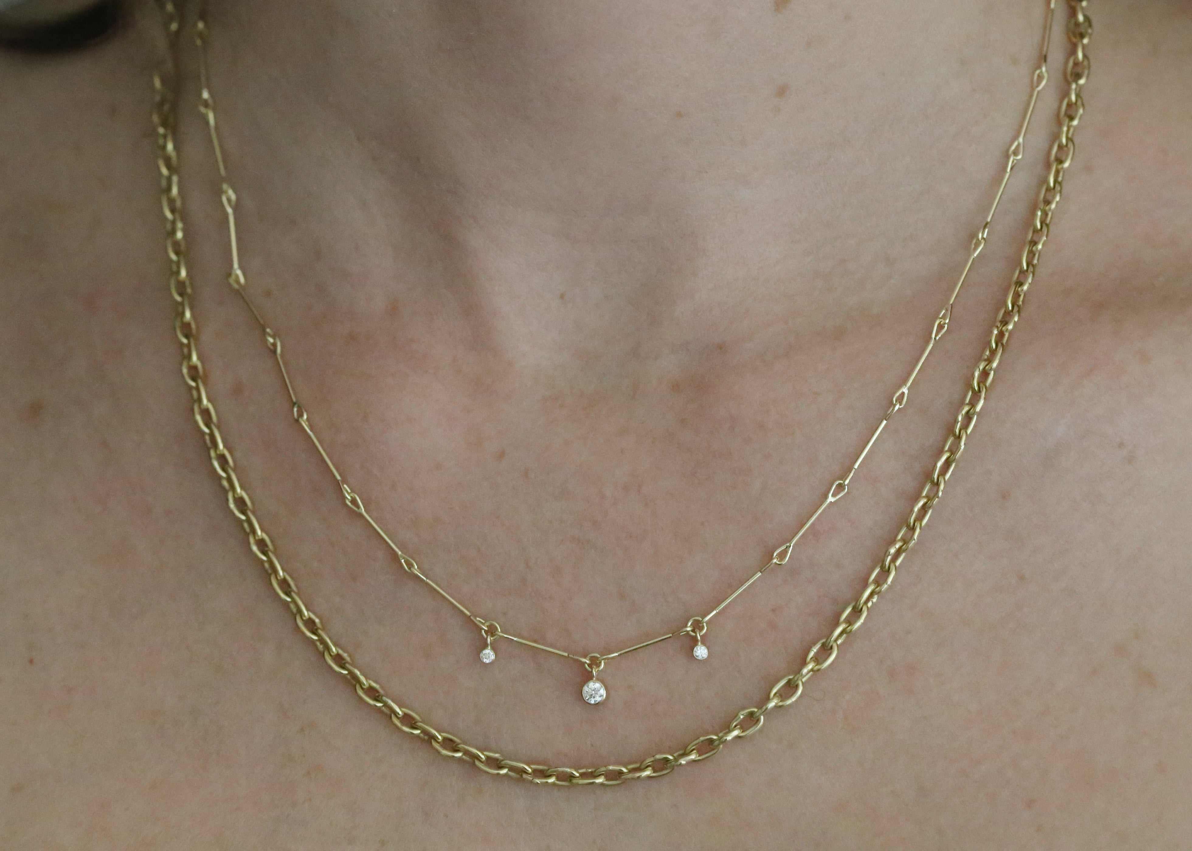 Lantern Necklace - 3 Diamonds – Tura Sugden